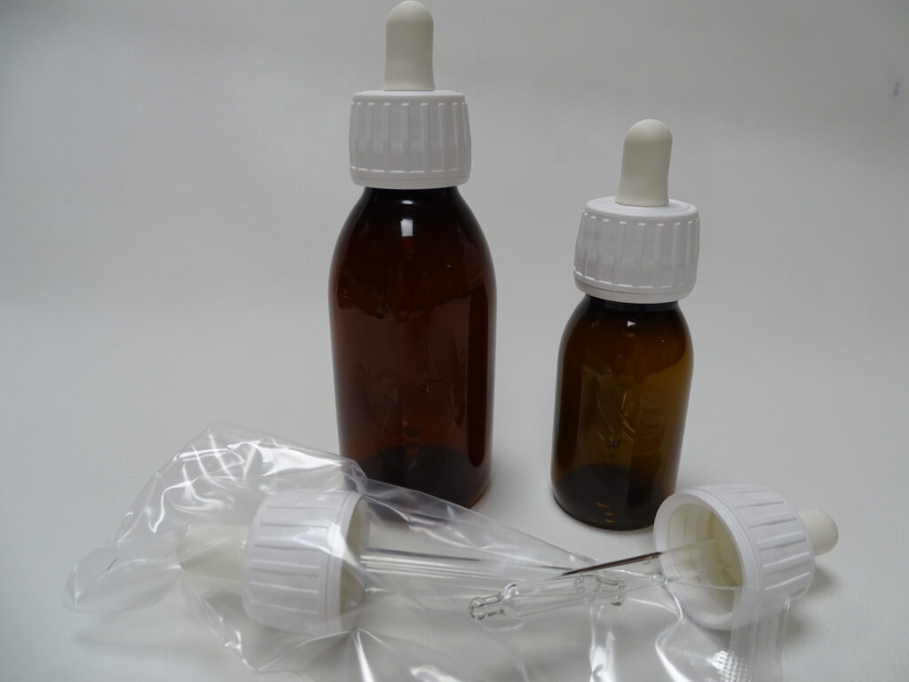 Botella plástico PET topacio Pilfer 28 con tapón cuentagotas ...