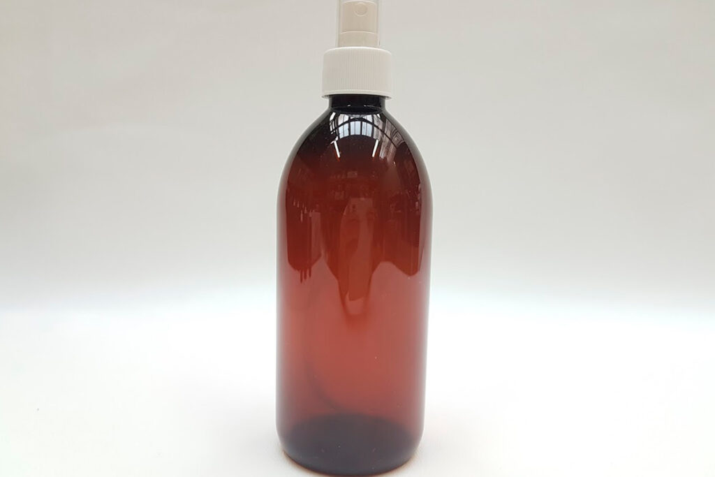 Botella plástico PET topacio Pilfer 28 con atomizador plástico blanco ...