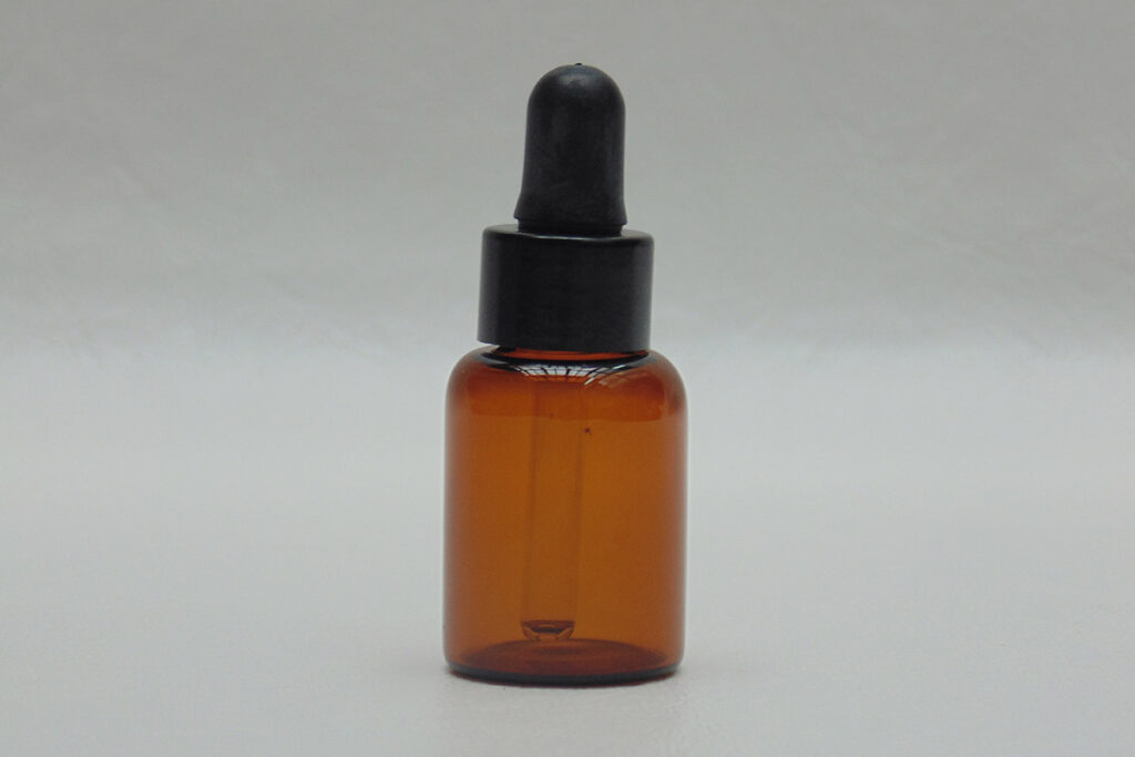 Botella de tubo de vidrio topacio con cuentagotas tapa urea negra y ...